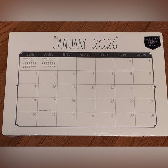 Rae Dunn | Office | Rae Dunn 226 Xl Desk Blotter Calendar Signature ...